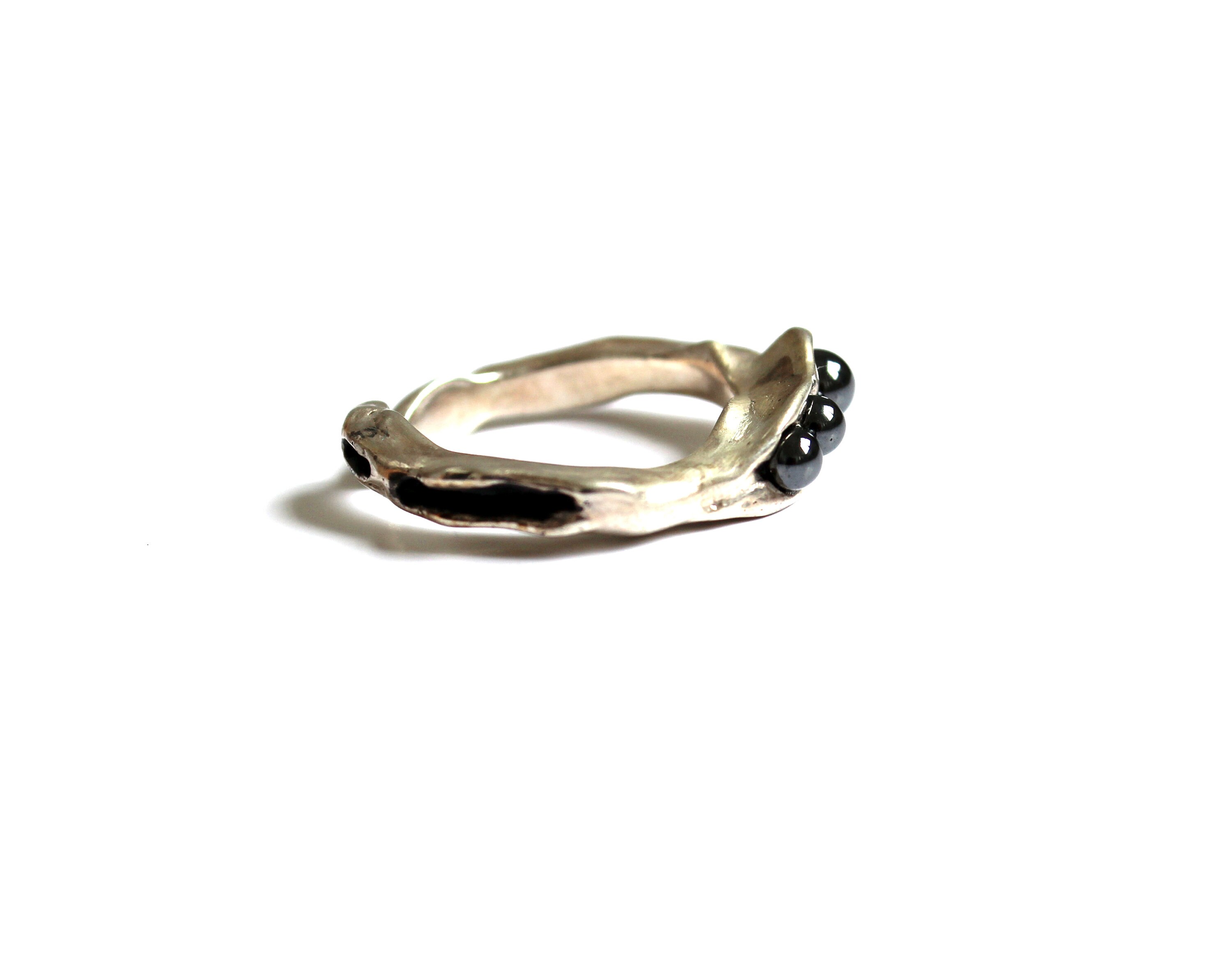 Chunky Solid Silver Ring Irregular Band Ring Original Ring - Etsy