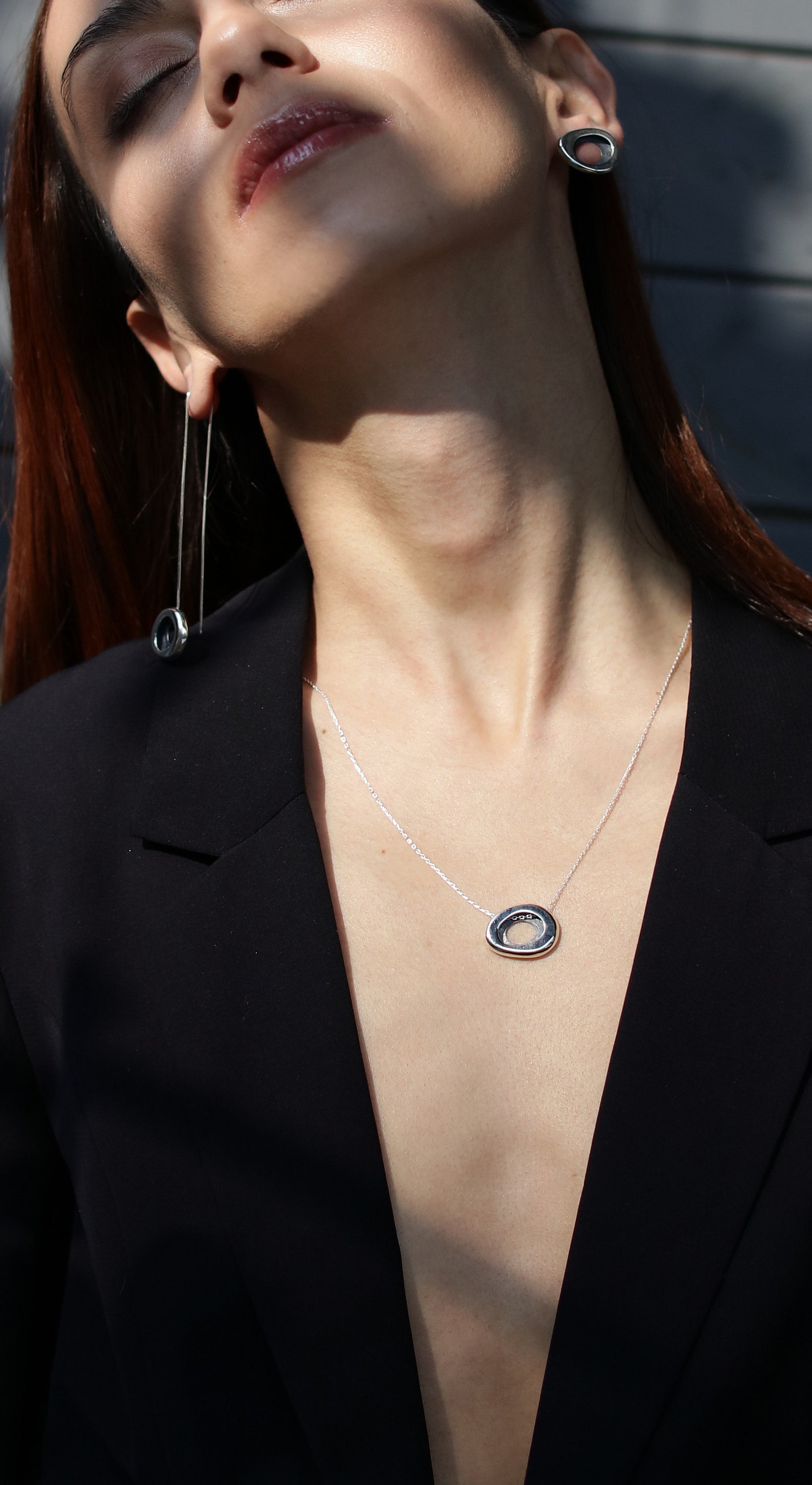 Asymmetric Earrings, Mismatch Earrings, Silver Dangle Earrings, Stud ...