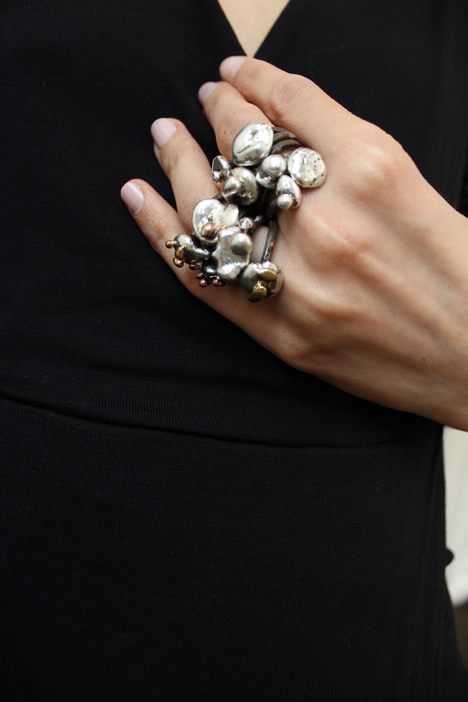 Sterling Silver Statement Rings Build Your Own Stack - Etsy