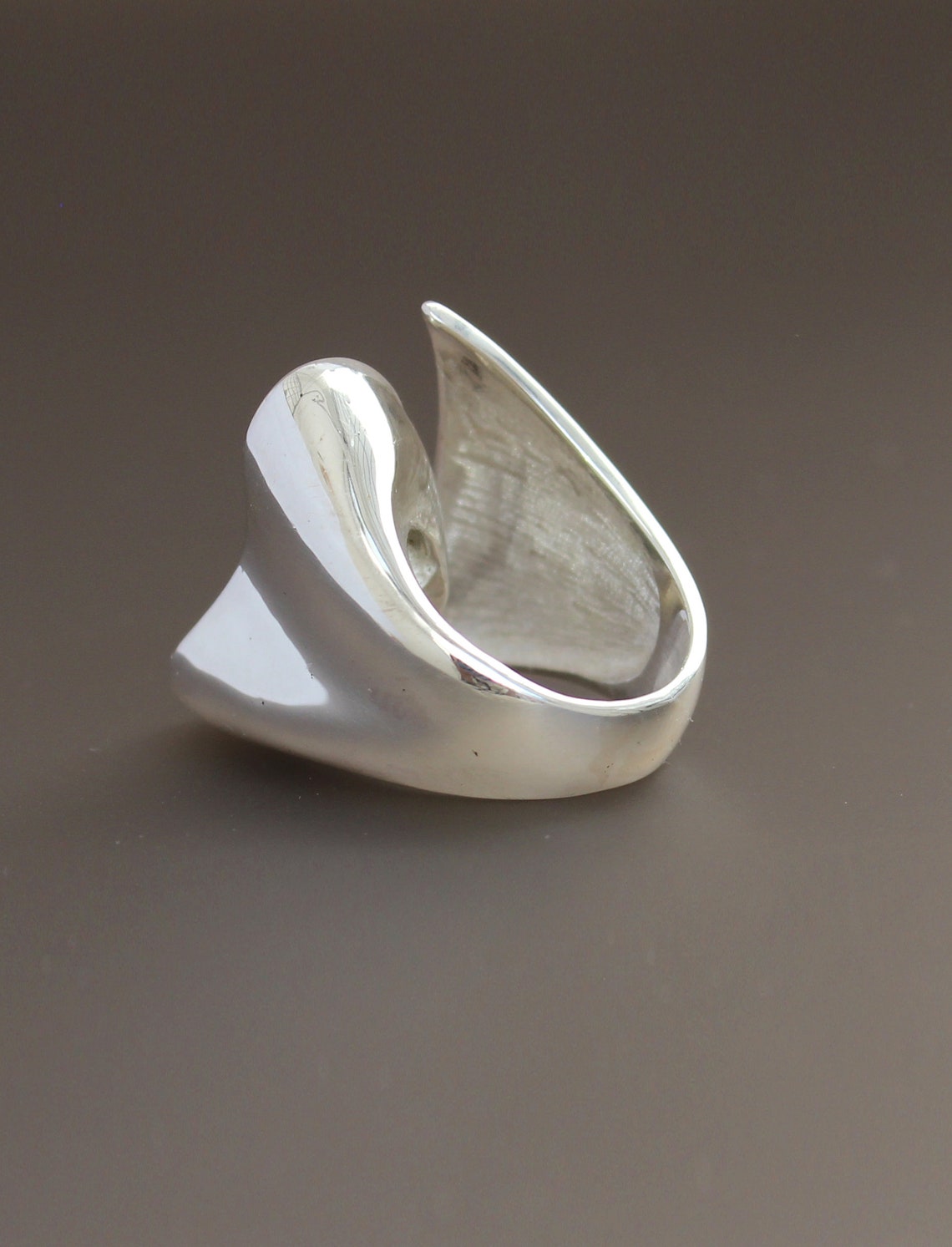 Silver Large Ring, Sculpture Ring, Bold Ring, Adjustable Large ...