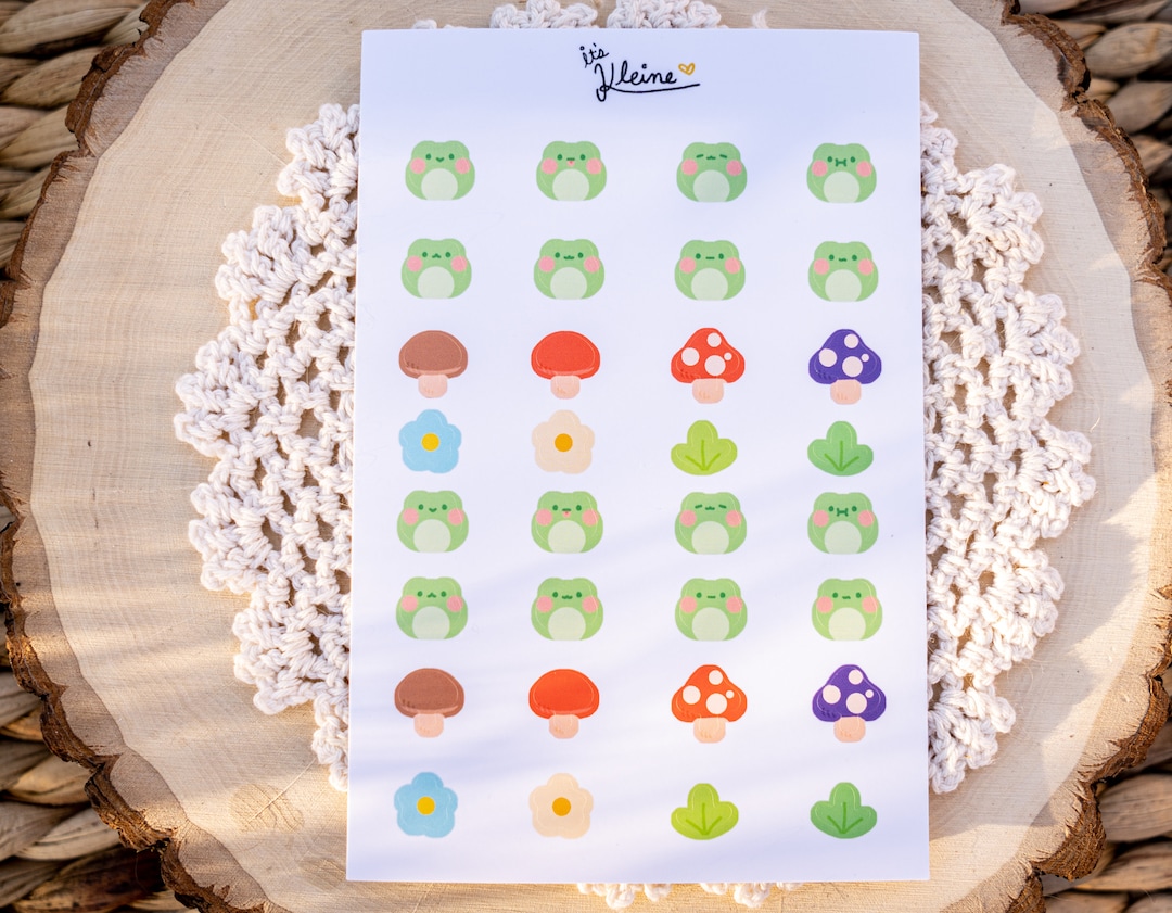Borderless Froggie Stickers Cute Vinyl Water Proof Sticker for Laptops ...
