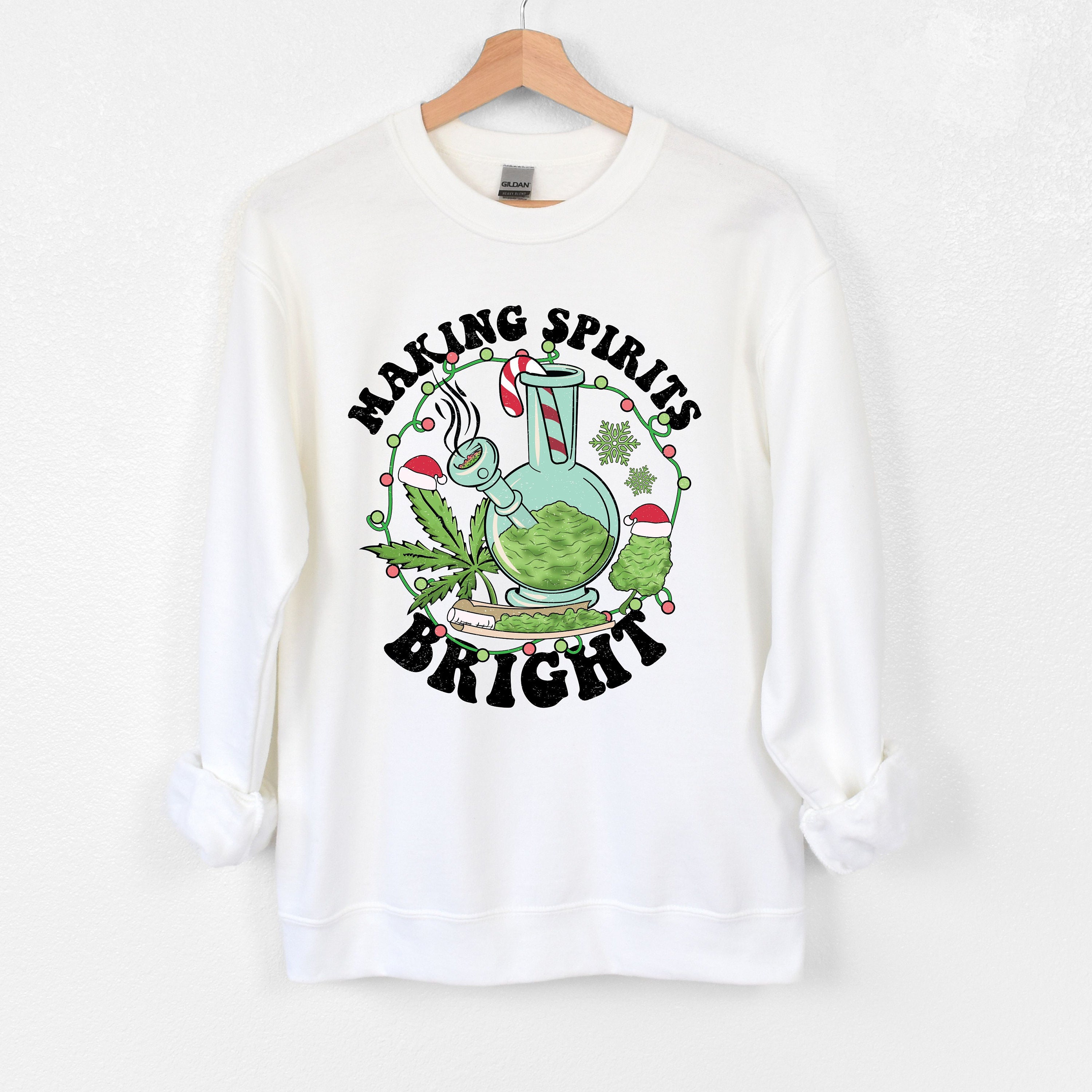 Marijuana Ugly Christmas Sweatshirt Weed Christmas - Etsy