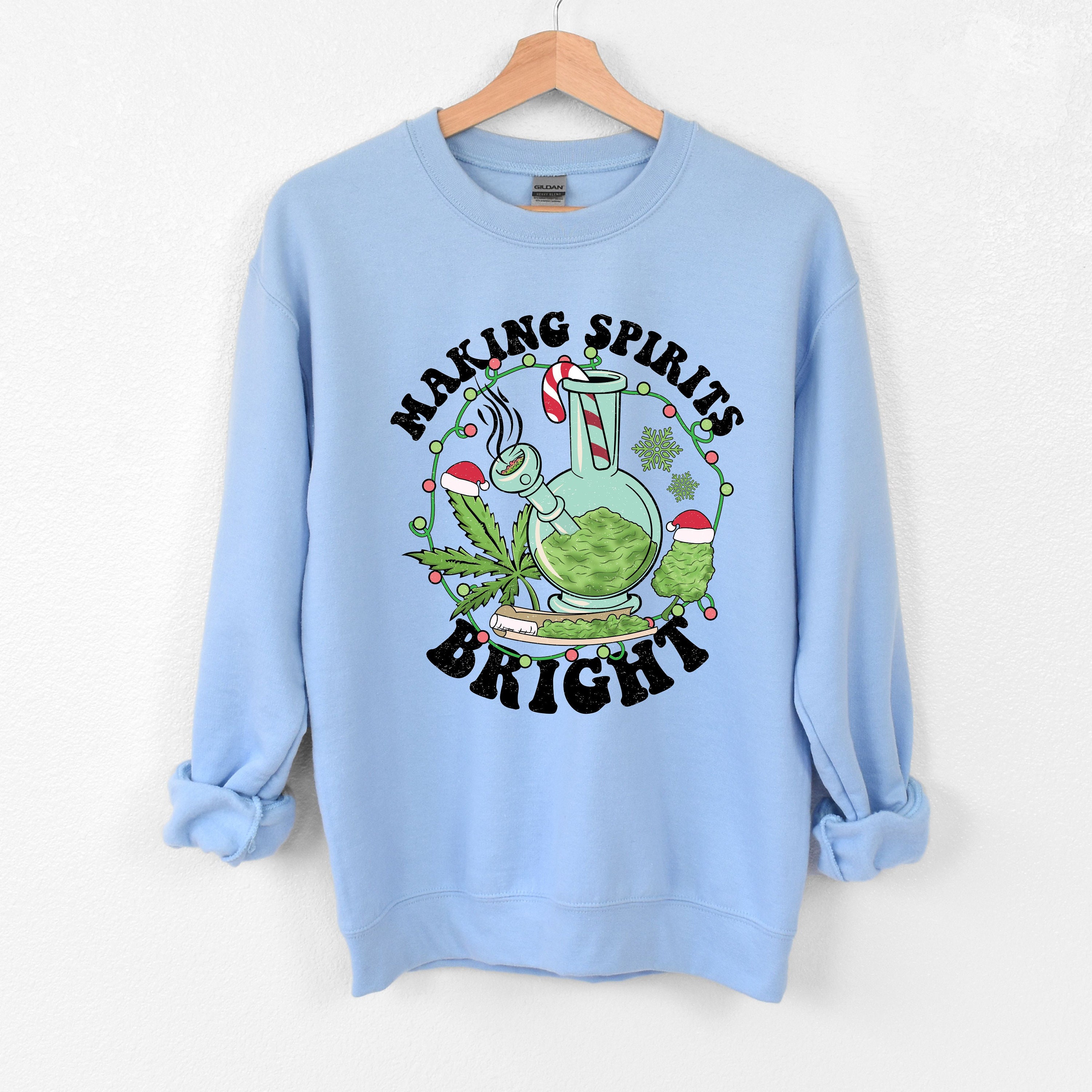 Marijuana Ugly Christmas Sweatshirt Weed Christmas - Etsy
