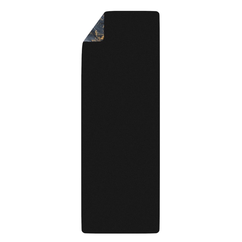Black Marble Pattern Marble Rubber Yoga Mat, Aesthetic Large Yoga Mat ...