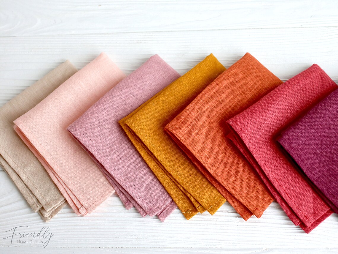 Soft Wedding Napkins, Rustic Table Decor, Linen Napkin in Various ...