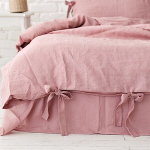 Linen Bedding Set in Dusty Pink Linen Bedding Set in - Etsy