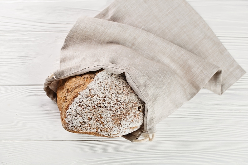 Linen Bags With Drawstring Linen Bread Bag Drawstring Linen - Etsy