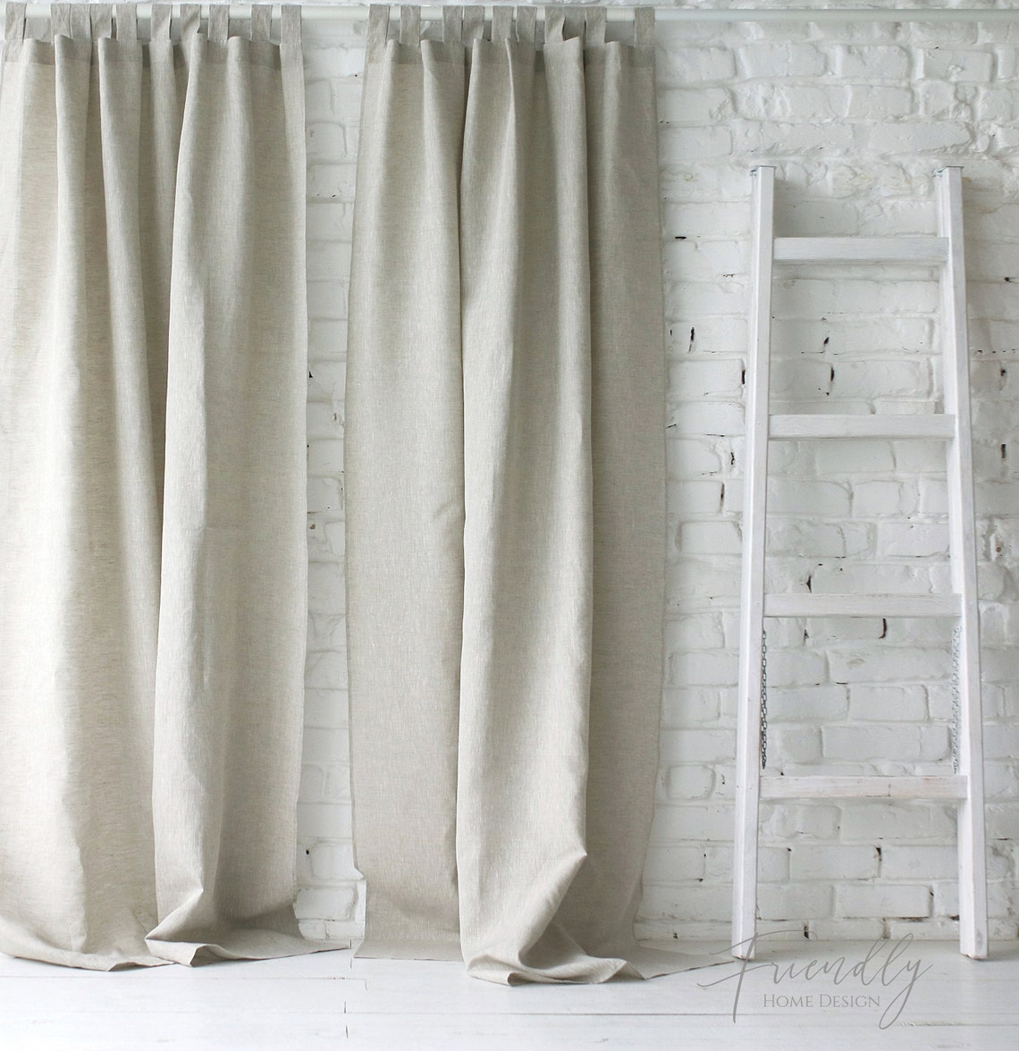 Linen curtains linen curtains natural Tab top linen curtain | Etsy