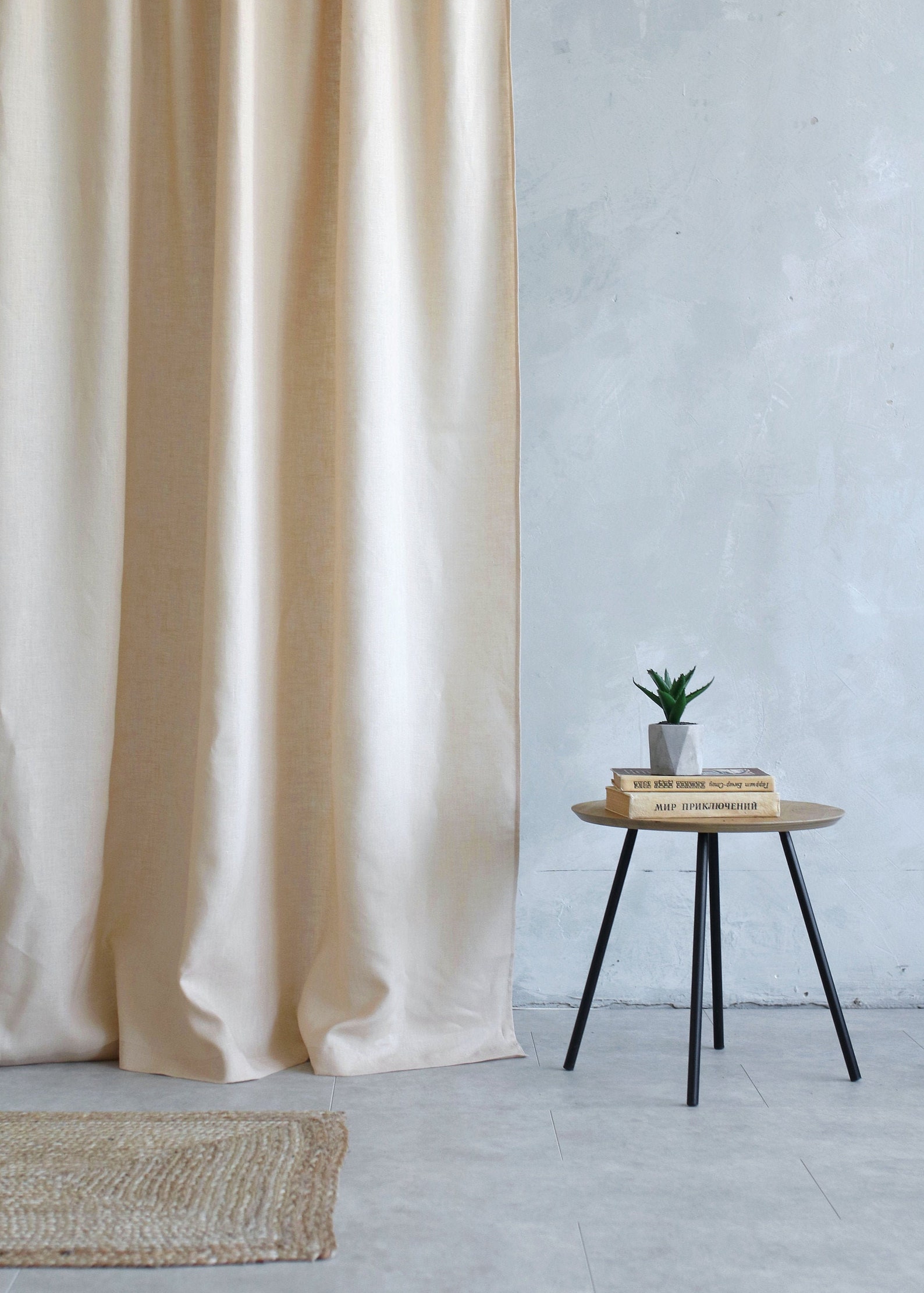 Beige linen curtains Handmade linen curtains linen curtains | Etsy