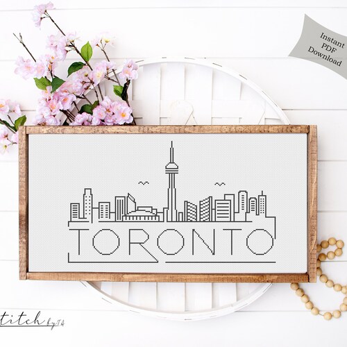 Cross Stitch Toronto City Skyline Counted Cross Stitch - Etsy