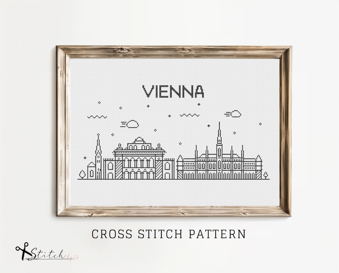 Vienna Skyline Counted Cross Stitch Pattern | Cross Stitch Vienna ...