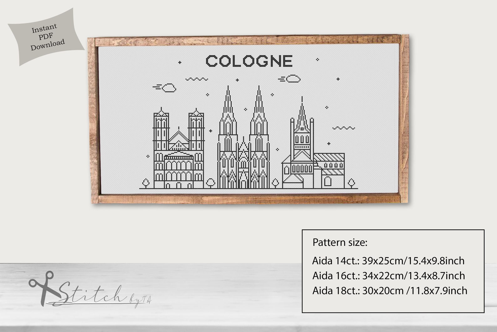 Cologne Skyline Counted Cross Stitch Pattern Cross Stitch - Etsy UK