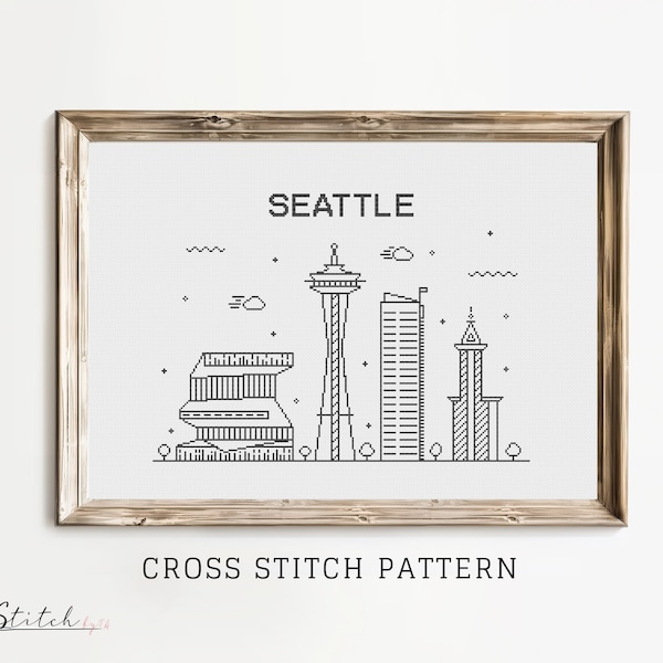 Seattle City Skyline - Etsy