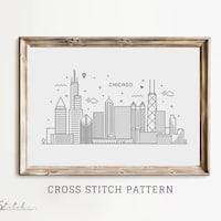 Chicago Skyline Cross-stitch Pattern Digital Download - Etsy