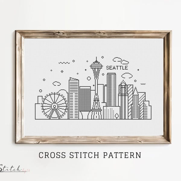 Seattle City Skyline - Etsy