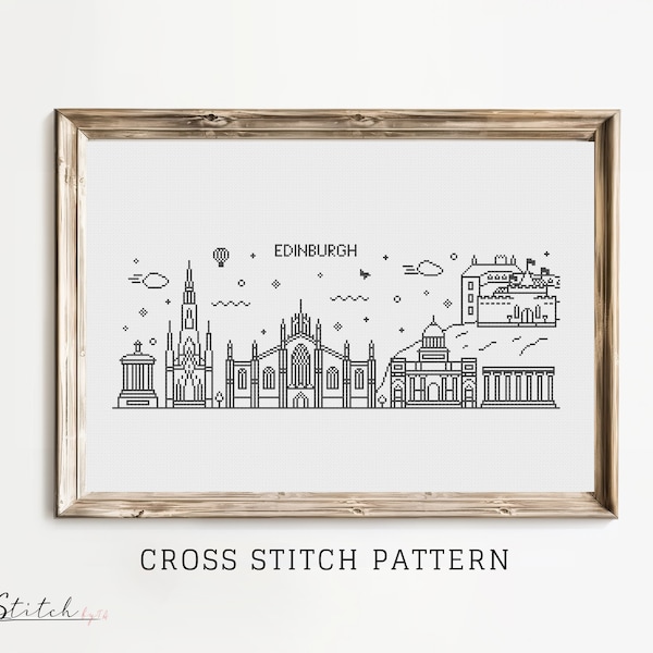 Edinburgh Scotland Cross Stitch Pattern - Etsy