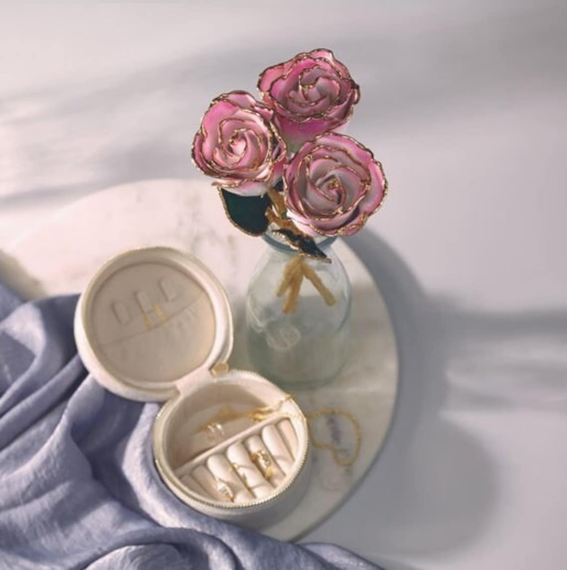 24kt Gold Long Stem Rose Timeless Forever Natural, Hand-picked ...