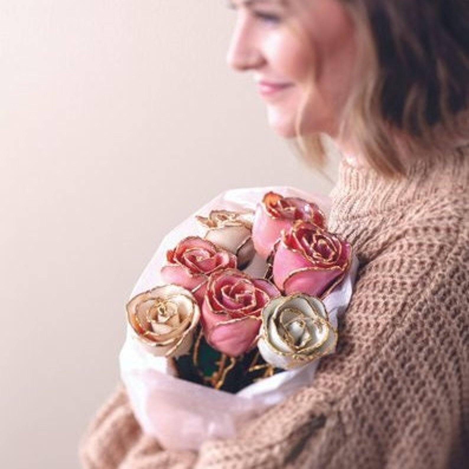 24kt Gold Long Stem Rose Timeless Forever Natural, Hand-picked ...