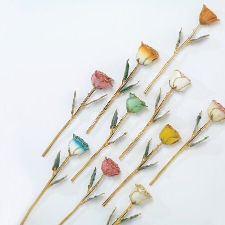 24kt Gold Long Stem Rose Timeless Forever Natural, Hand-picked ...