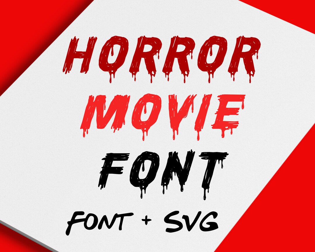 Horror Movie Font / scary movie svg fuente horror fuente - Etsy España