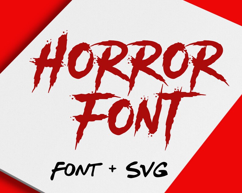 Horror Font Horror Svg Font Horror Movie Font Silhouette - Etsy