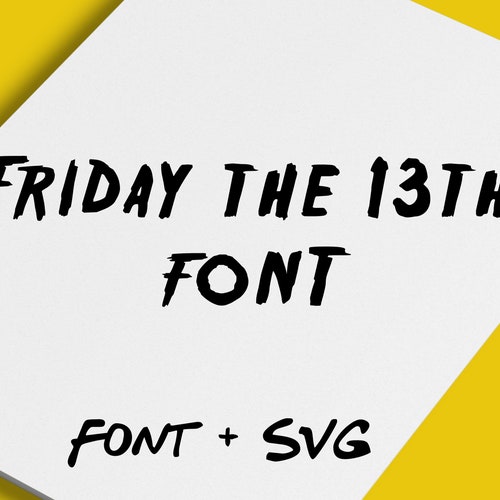 Friday 13th Font Ttf Svg Eps Png Cricut Silhouette - Etsy Australia