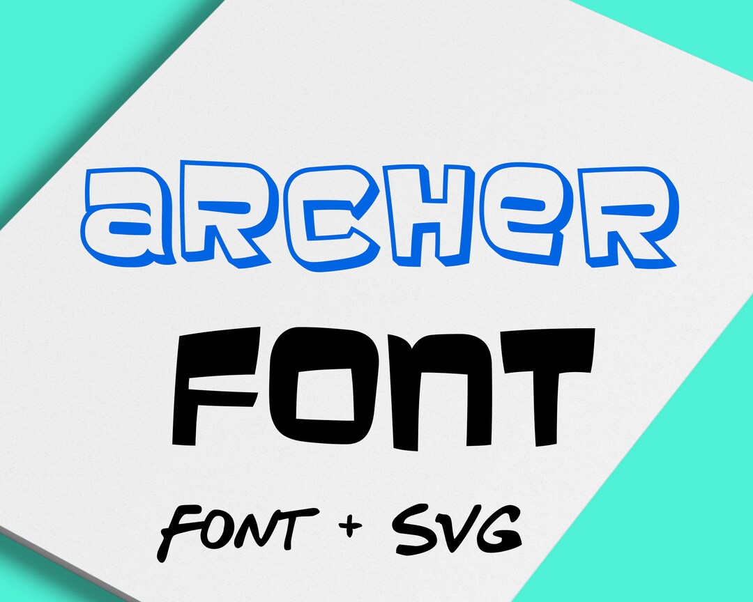 Archer Alphabet Font Archer Tv SVG Archer Designs Archer - Etsy Australia