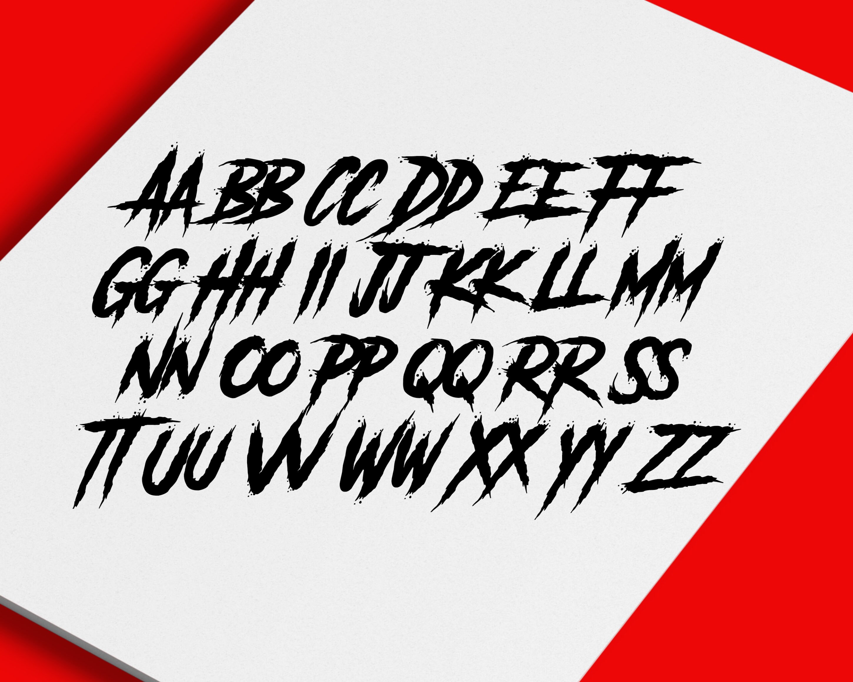 Horror Font Horror svg font horror movie font Silhouette | Etsy