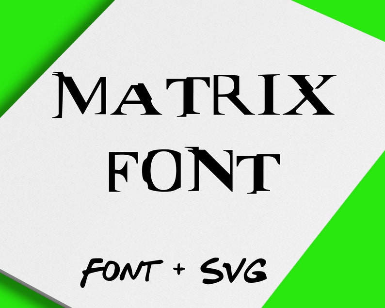 Matrix Alphabet Font the Matrix SVG Matrix Designs Matrix | Etsy