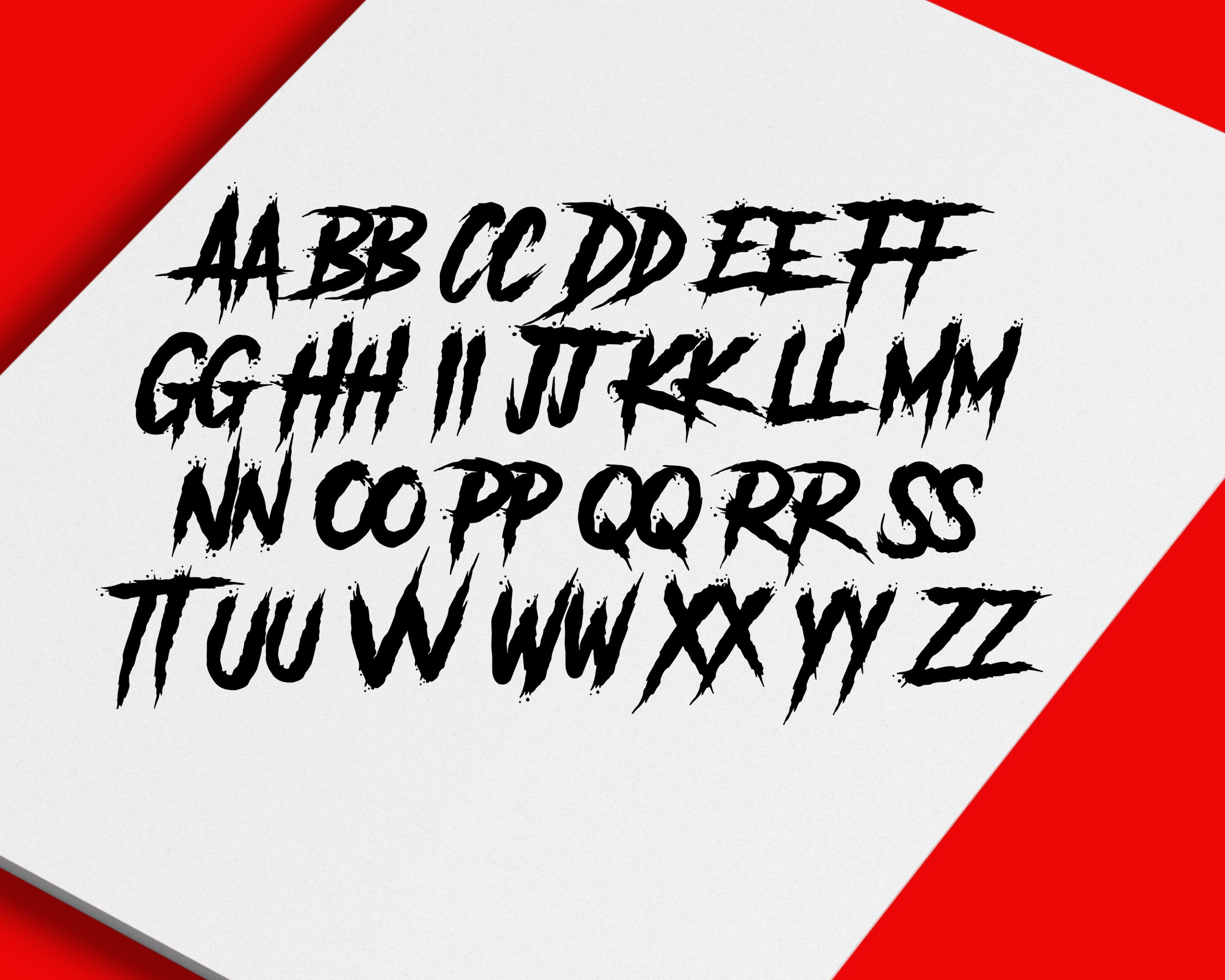 Horror Font Horror svg font horror movie font Silhouette | Etsy