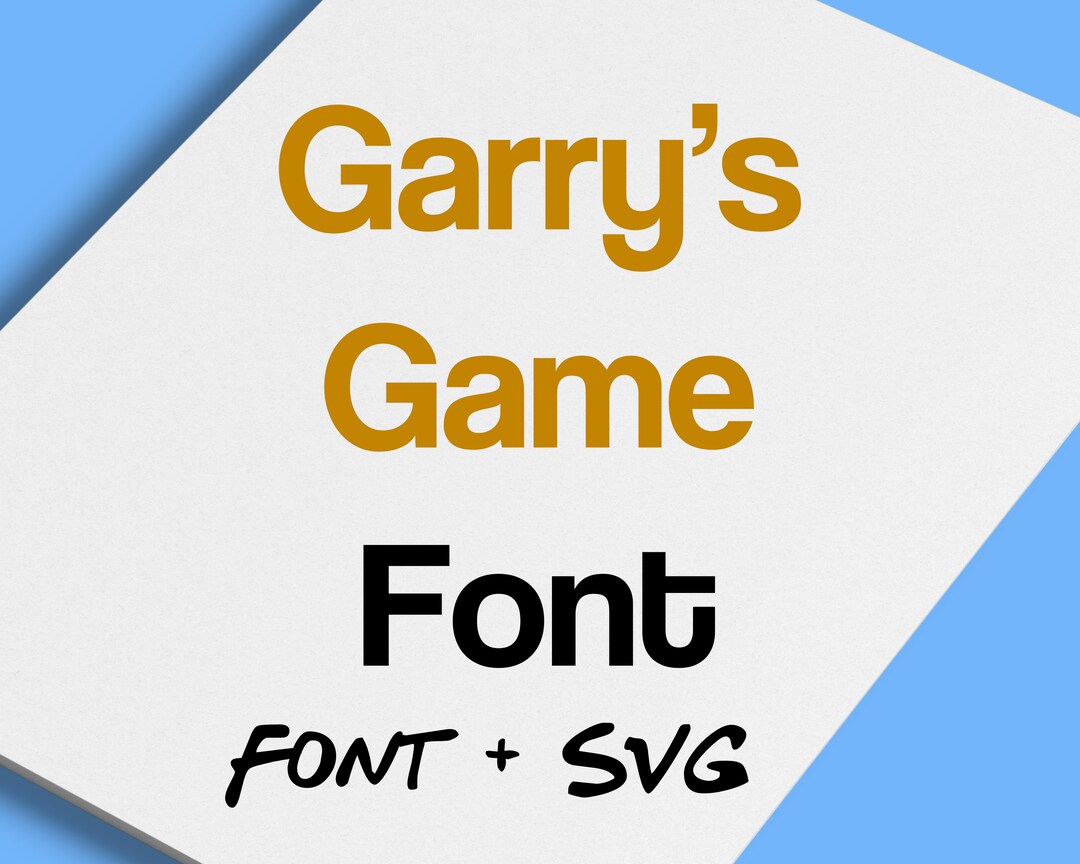 Garry's Game Alphabet Font Garrys Videogame SVG - Etsy