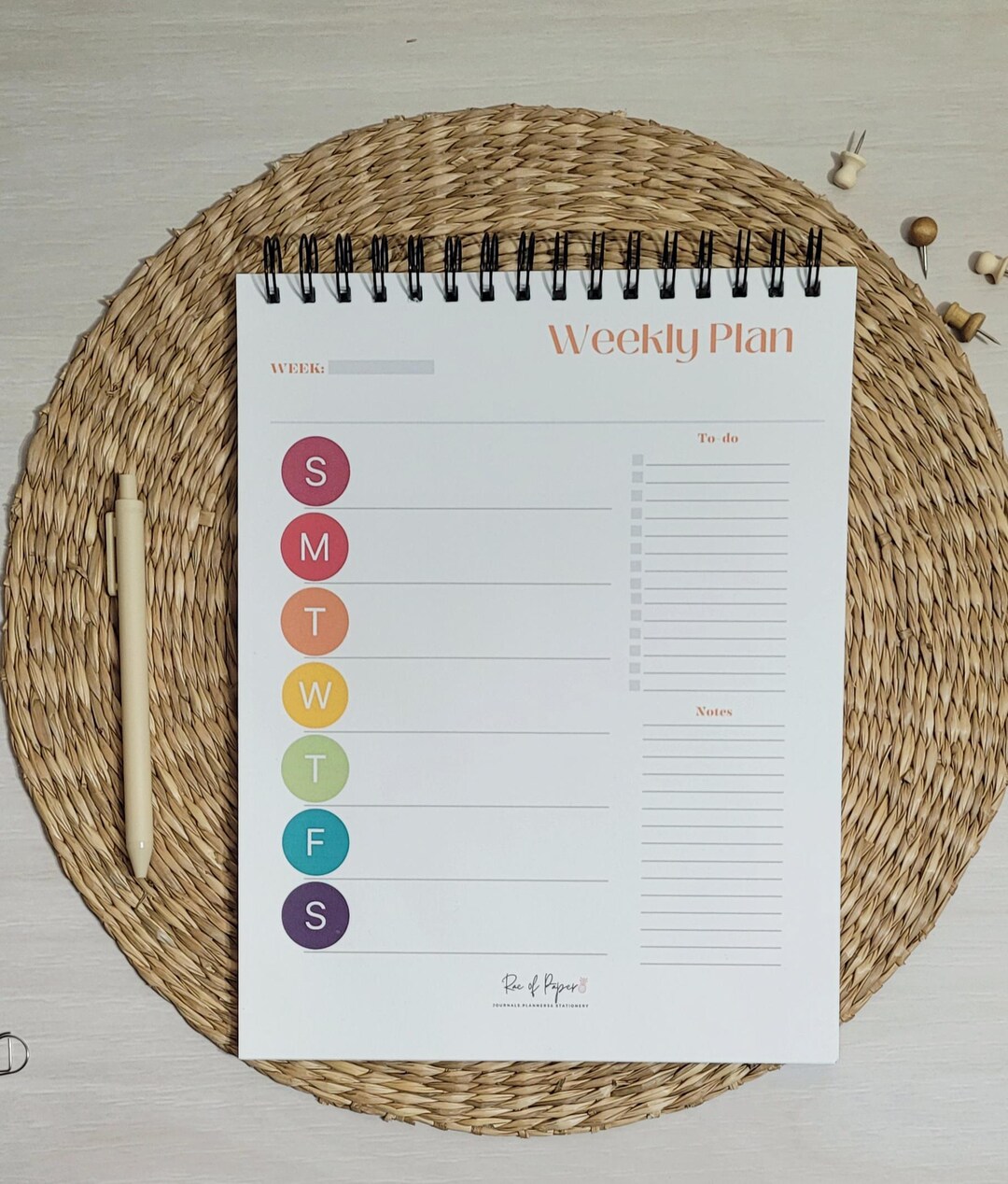 Rae Weekly Planner Notepad - Etsy