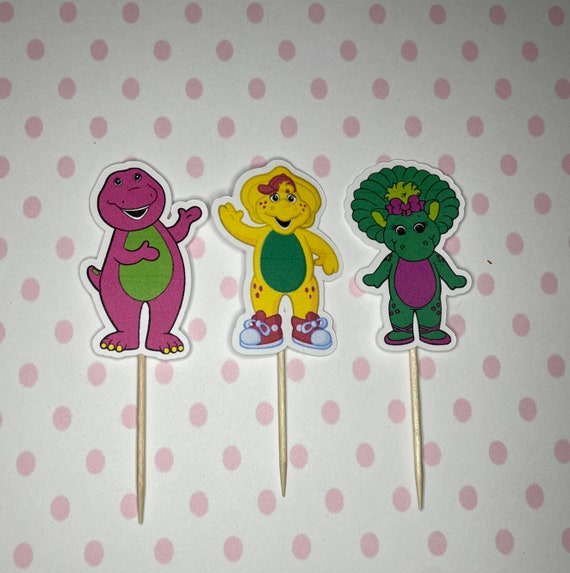 Barney Cupcake Toppers