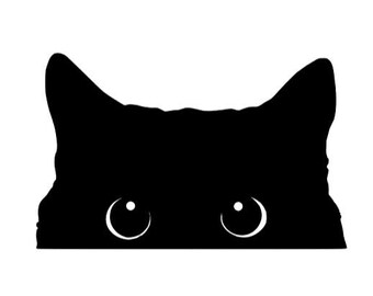 Cat Peeker Sticker - Etsy