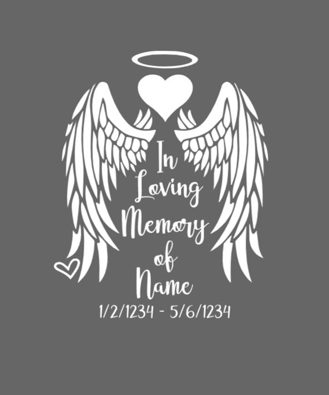 Custom Memorial Die Cut Vinyl Decal Etsy