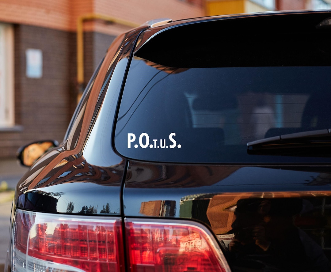 POTUS Vinyl Decal | Political Car Sticker | Patriotic Window Bumper ...