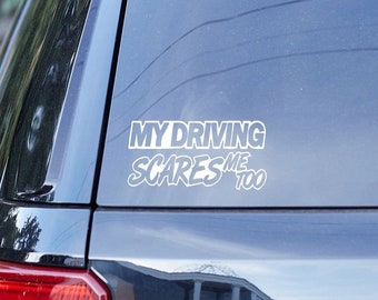 Funny Fun Rude Joke Vinyl Car Van Sticker Graphic Decal My Driving ...