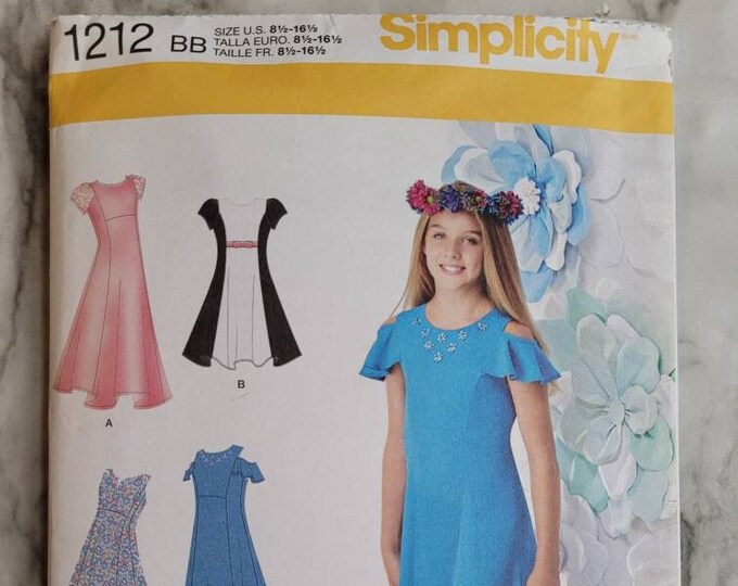 Simplicity Pattern 1212, Girls Formal Occasions Dress - Etsy