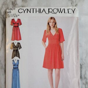 Simplicity Pattern 1801, Cynthia Rowley Dress, Size H5 6-14 - Etsy