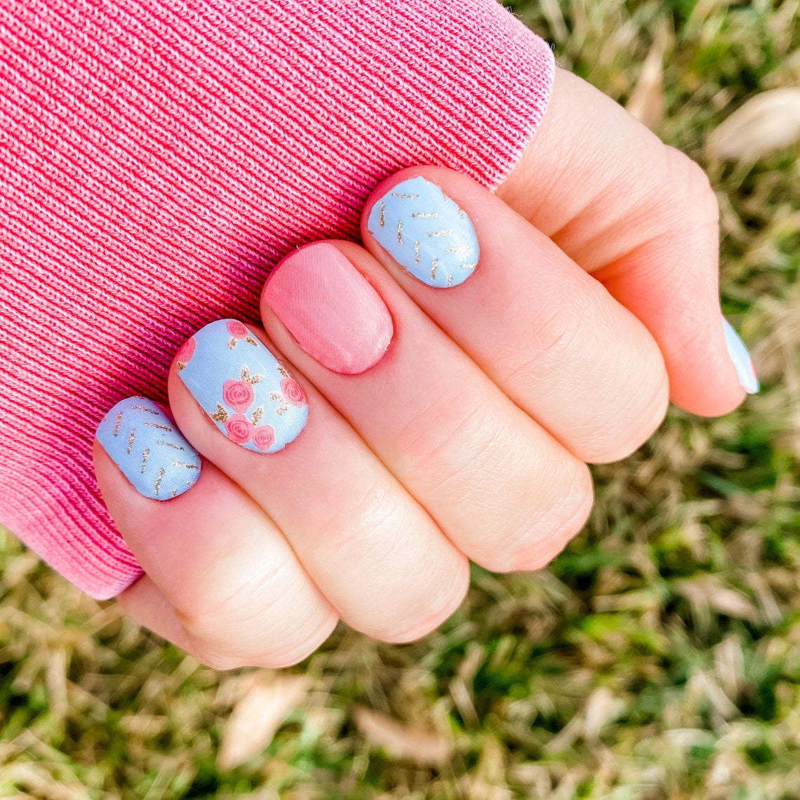 Floral Chic Nail Wraps 100% Nail Polish Stickers Nail Strips | Etsy