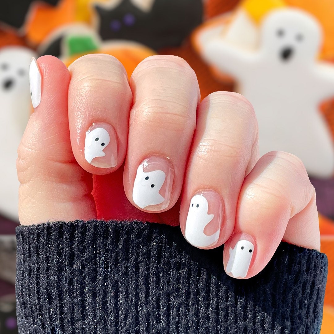 Hey Boo Nail Wraps 100% Nail Polish Stickers Nail Strips - Etsy