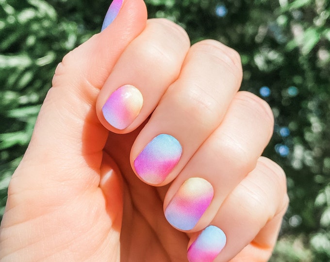 Color Me Happy Nail Wraps 100% Nail Polish Stickers Nail Strips - Etsy