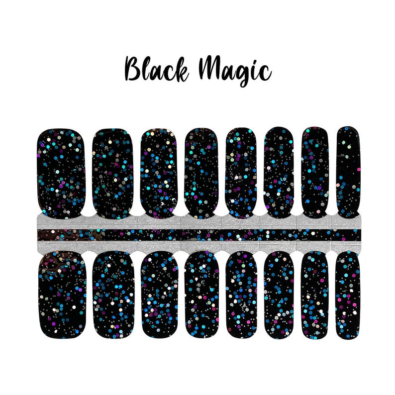 Black Magic Nail Wraps 100% Nail Polish Stickers - Etsy