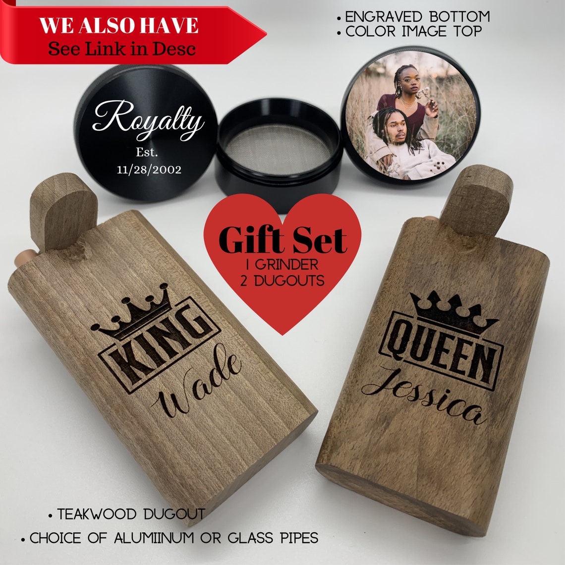 Custom Design Your One of a Kind Herb Grinder Laser Engraved 5 - Etsy