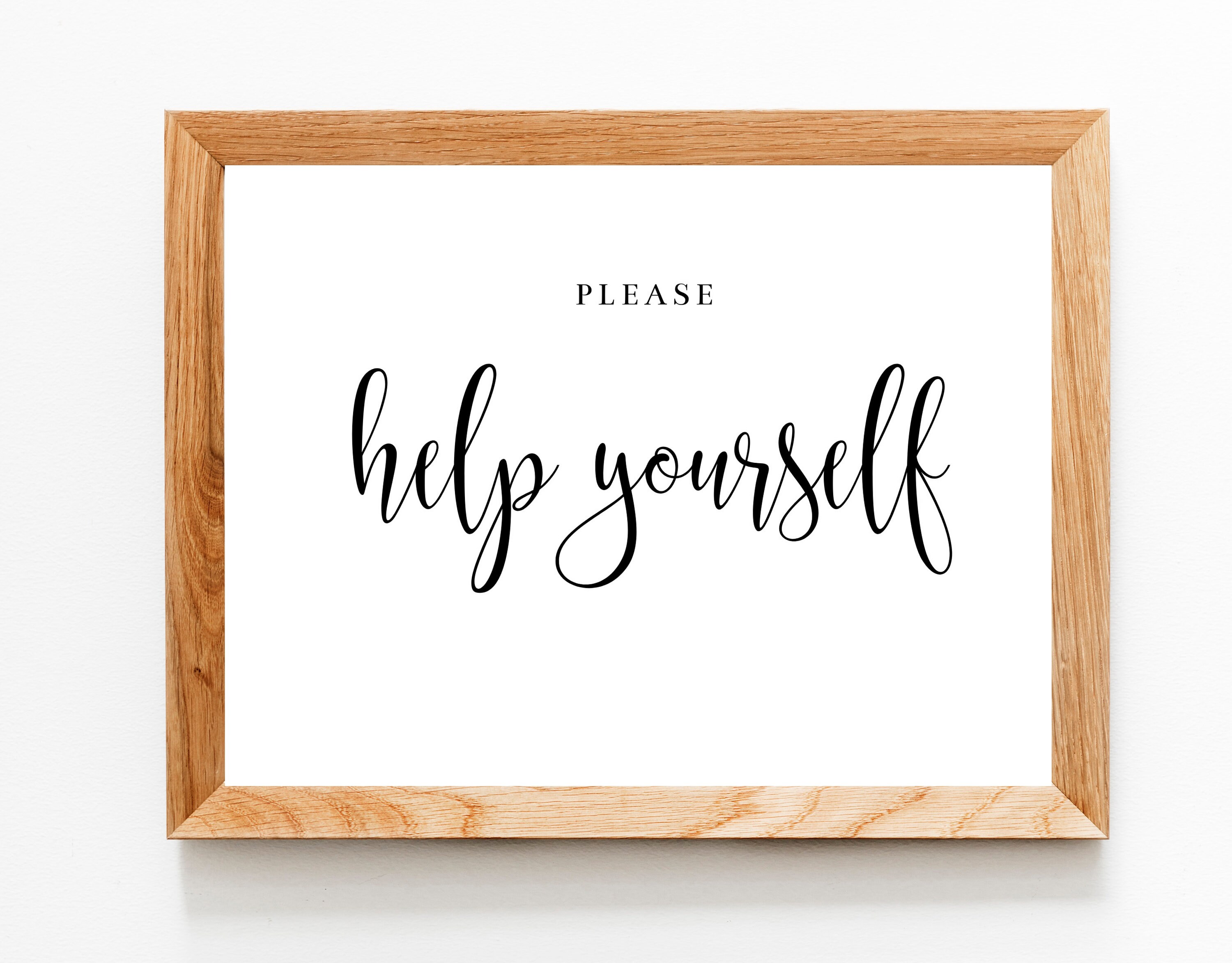 Please Help Yourself Sign Food Table Sign Beverage Station | Etsy