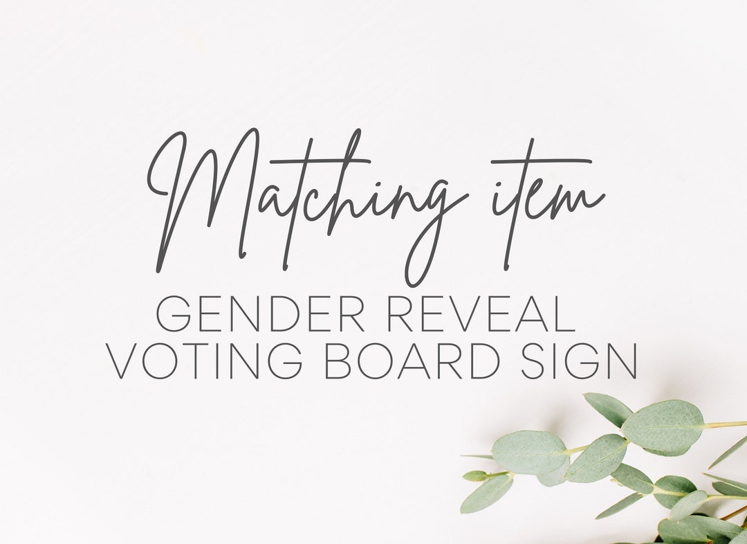Matching Voting Board Sign, Custom Size, DIGITAL DOWNLOAD - Etsy
