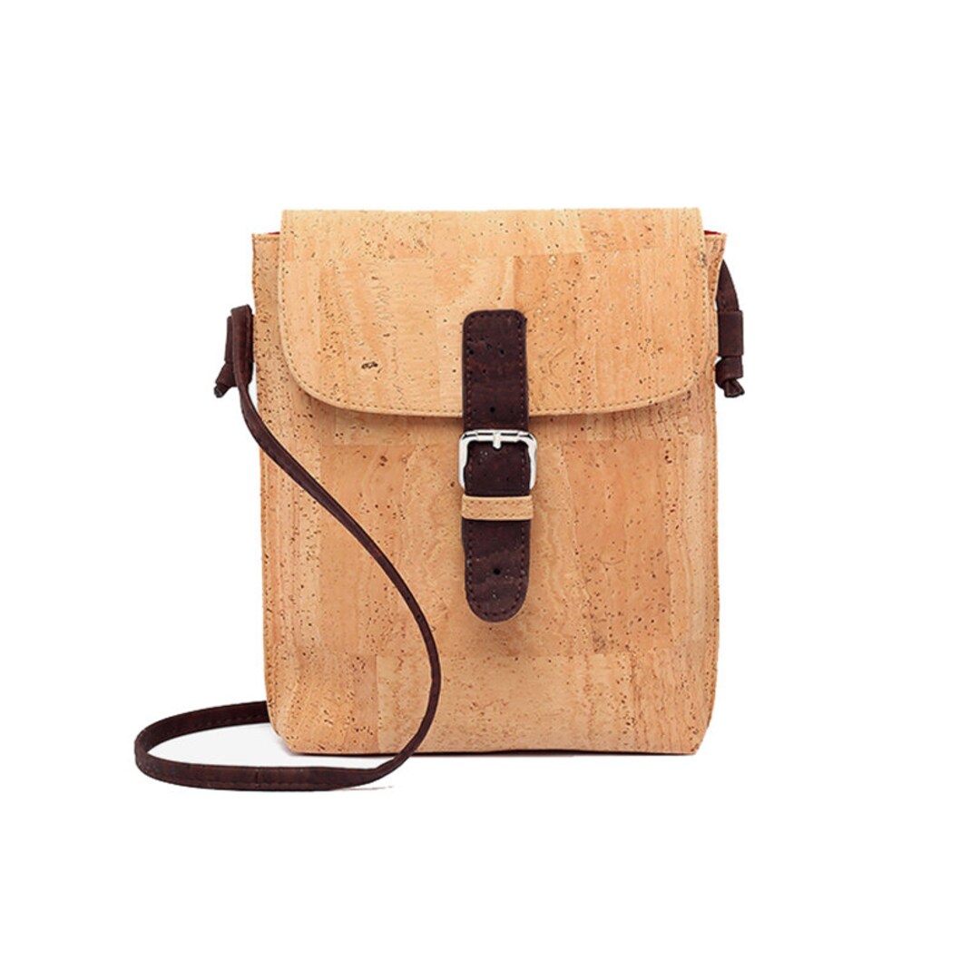 Cork Cross Body Bag With Buckle - 100% Vegan Satchel Bag - Etsy