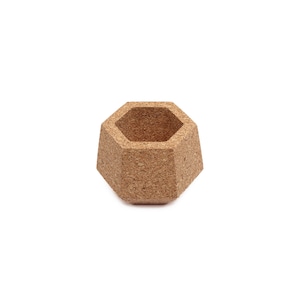 Cork Planter | Natural Cork Plant Pot - Decorative Hexagonal Container ...