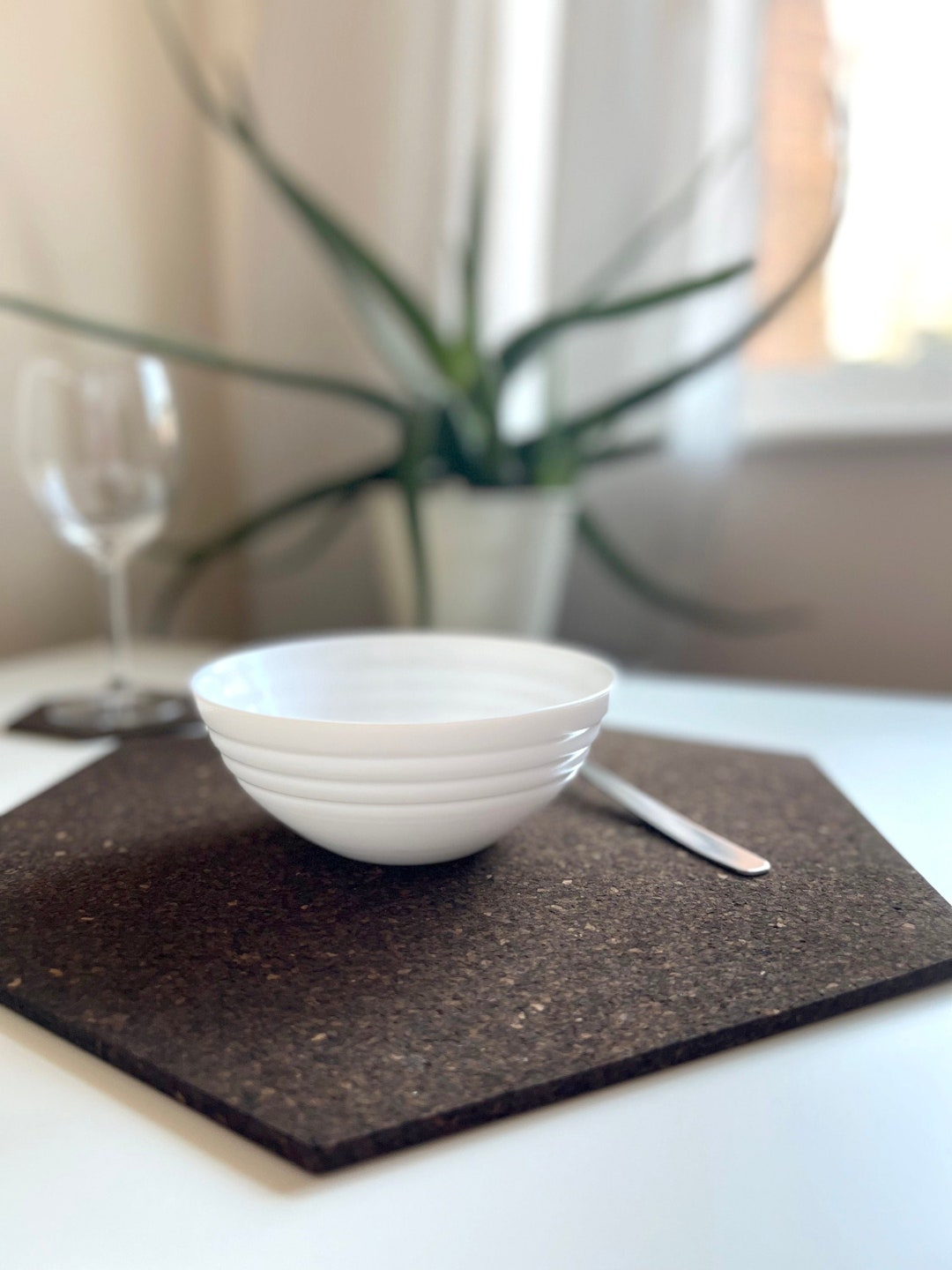 Cork Coasters and Placemats / Eco Friendly Hexagonal Table Mats and ...