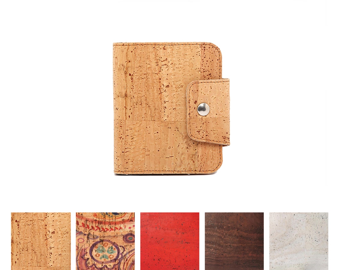 Small Cork Wallet | Vegan Leather Minimalist Purse for Women - Eco ...